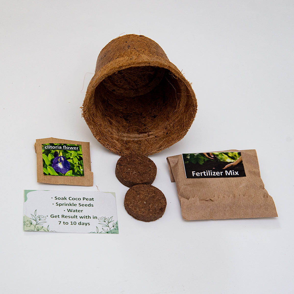 Eco-Friendly Plantable DIY Grow Kit—Perfect Return Gift with Coir Pot, – seedballs