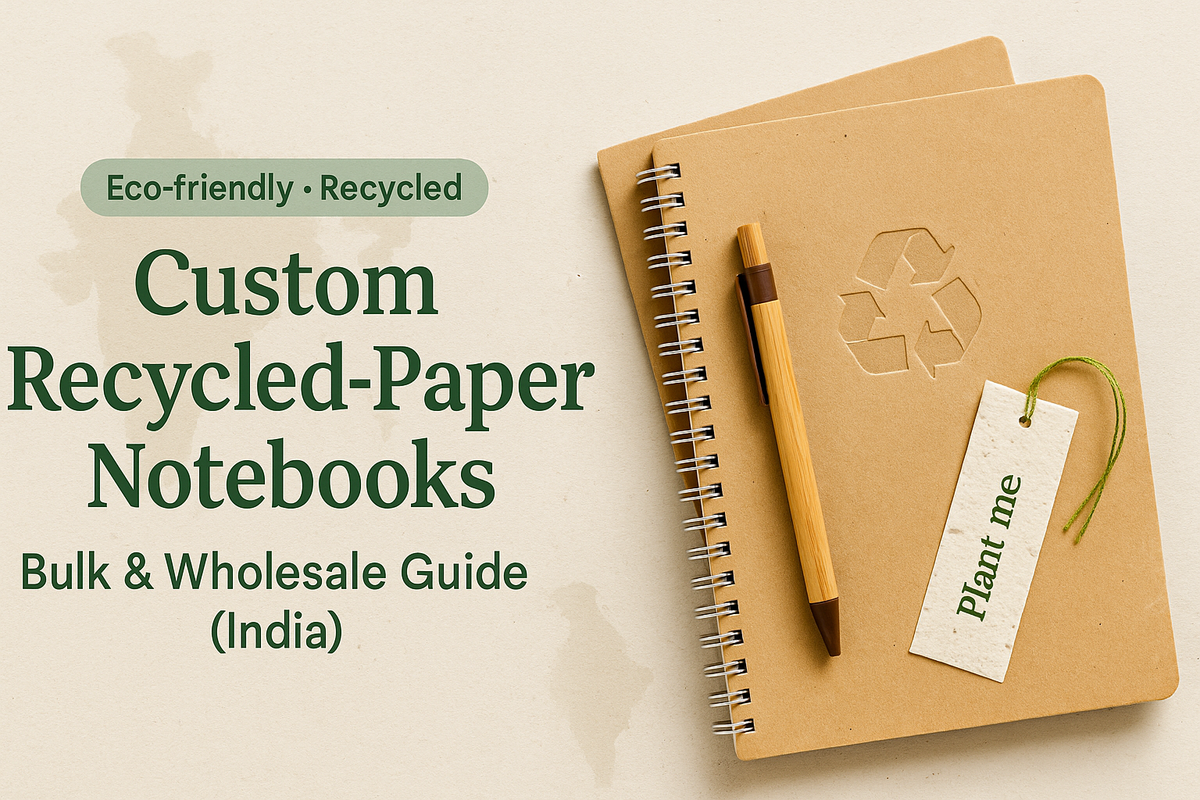 Custom Recycled-Paper Notebooks in Bulk | India – seedballs