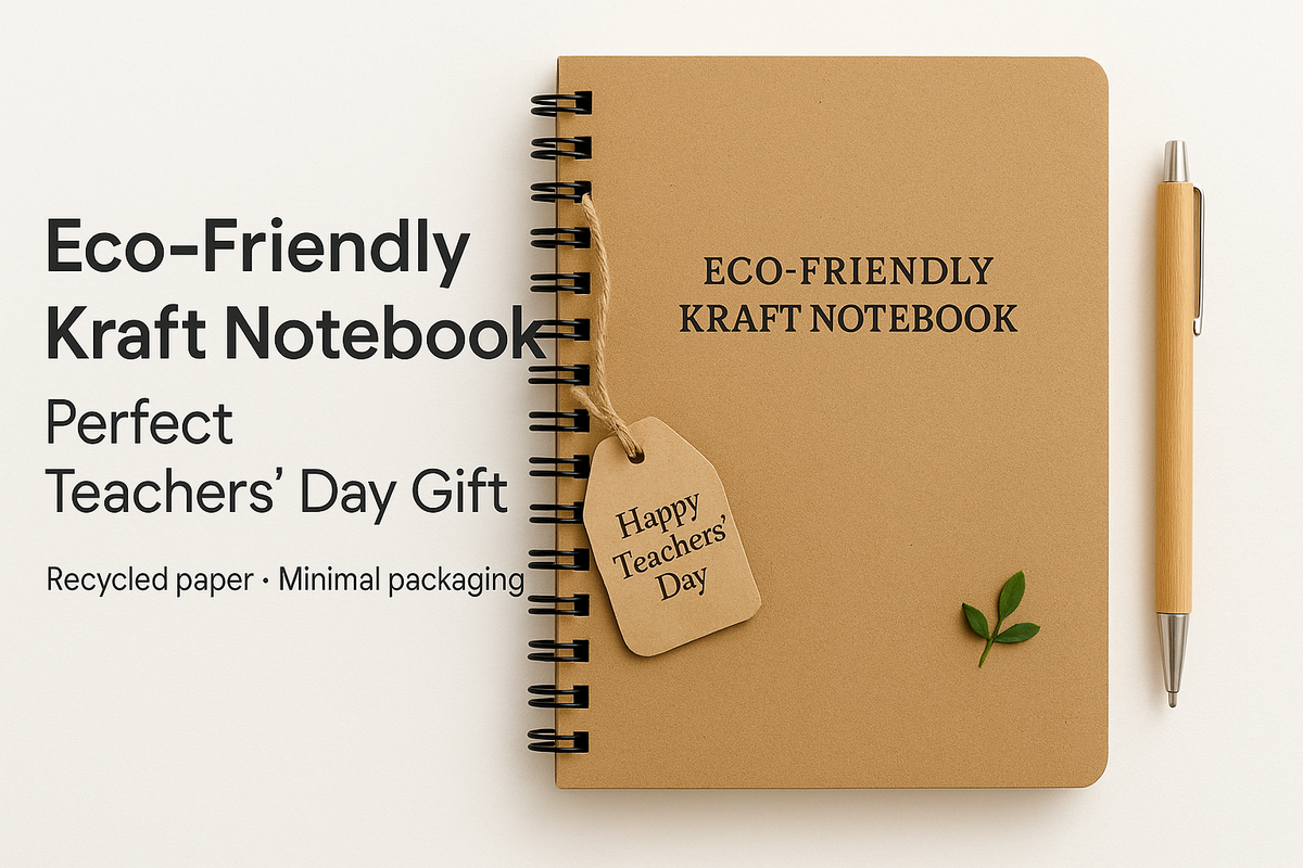 Teachers’ Day Gift: Eco-Friendly Recycled Kraft Notebook – seedballs