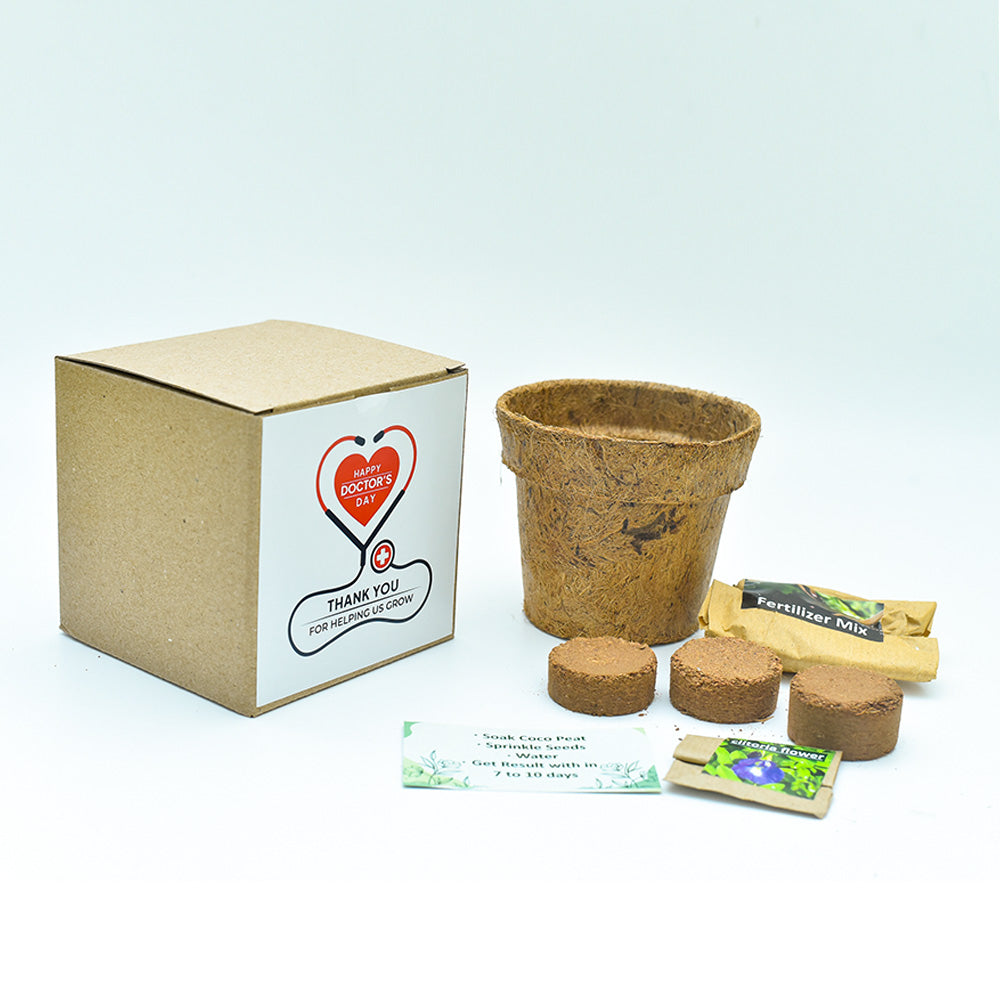 Custom Plantable DIY Grow Kit for Doctors | Includes Coir Pot, Coins ...