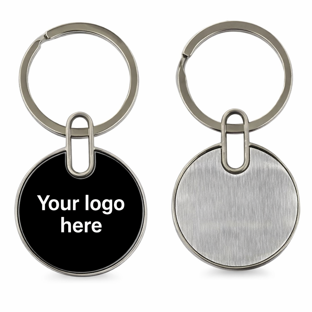 Round Metal Keychain – Custom Logo Key Ring for Branding – seedballs