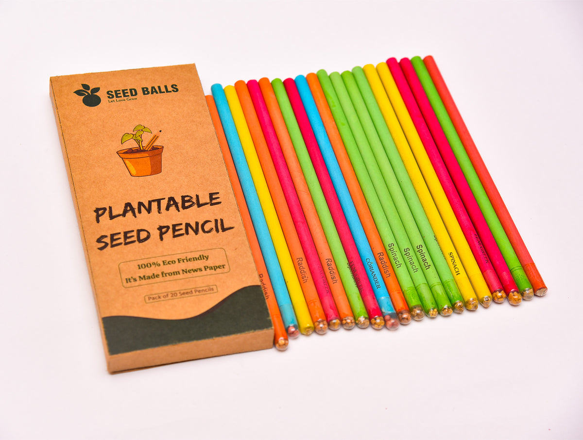 Plantable Seed Pencils – Eco-Friendly Handmade Pencils with Herb, Flow ...